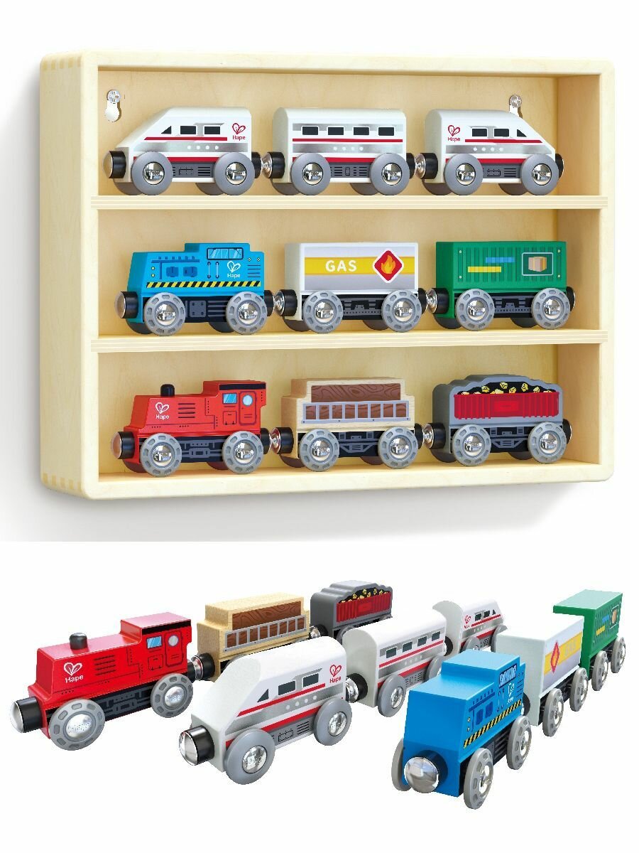 Паровоз BRIO 40033807, дерево, цвет бежевый/серый/красный/синий/зеленый — фото 1