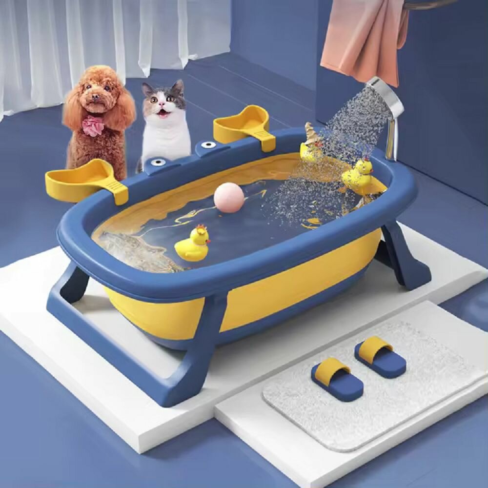 Ванночка, складная, для животных, 30 л, пластик, противоскользящая, с креплениями для душа