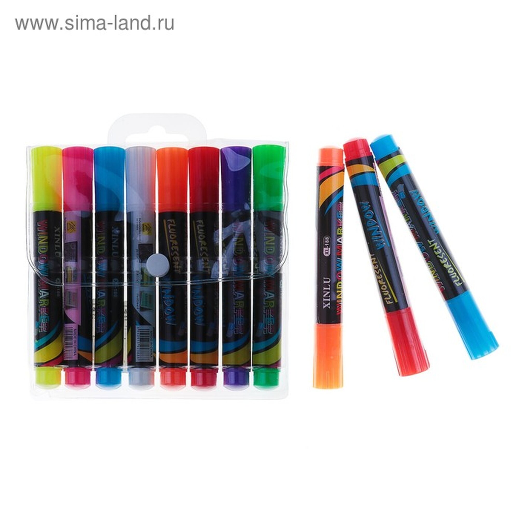 Маркер меловой для стекла, LED, микс