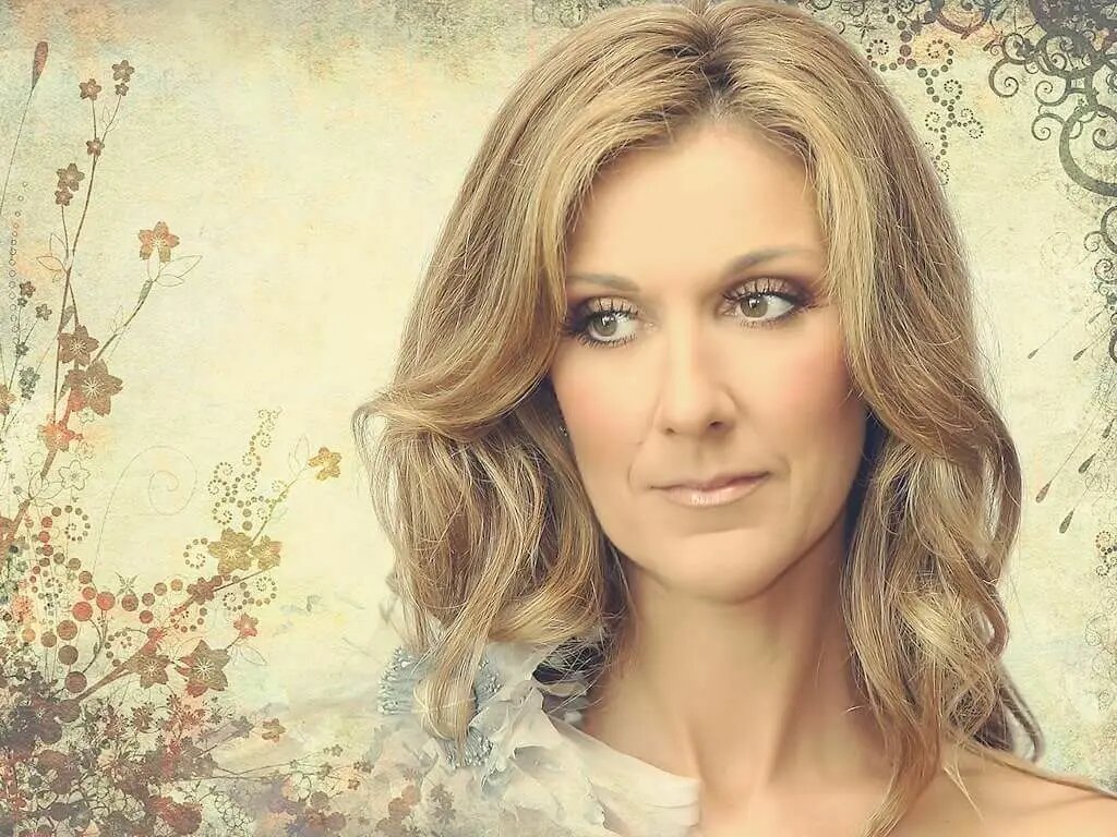 Алмазная мозаика на подрамнике "Селин Дион" круглые бриллианты 40х50см