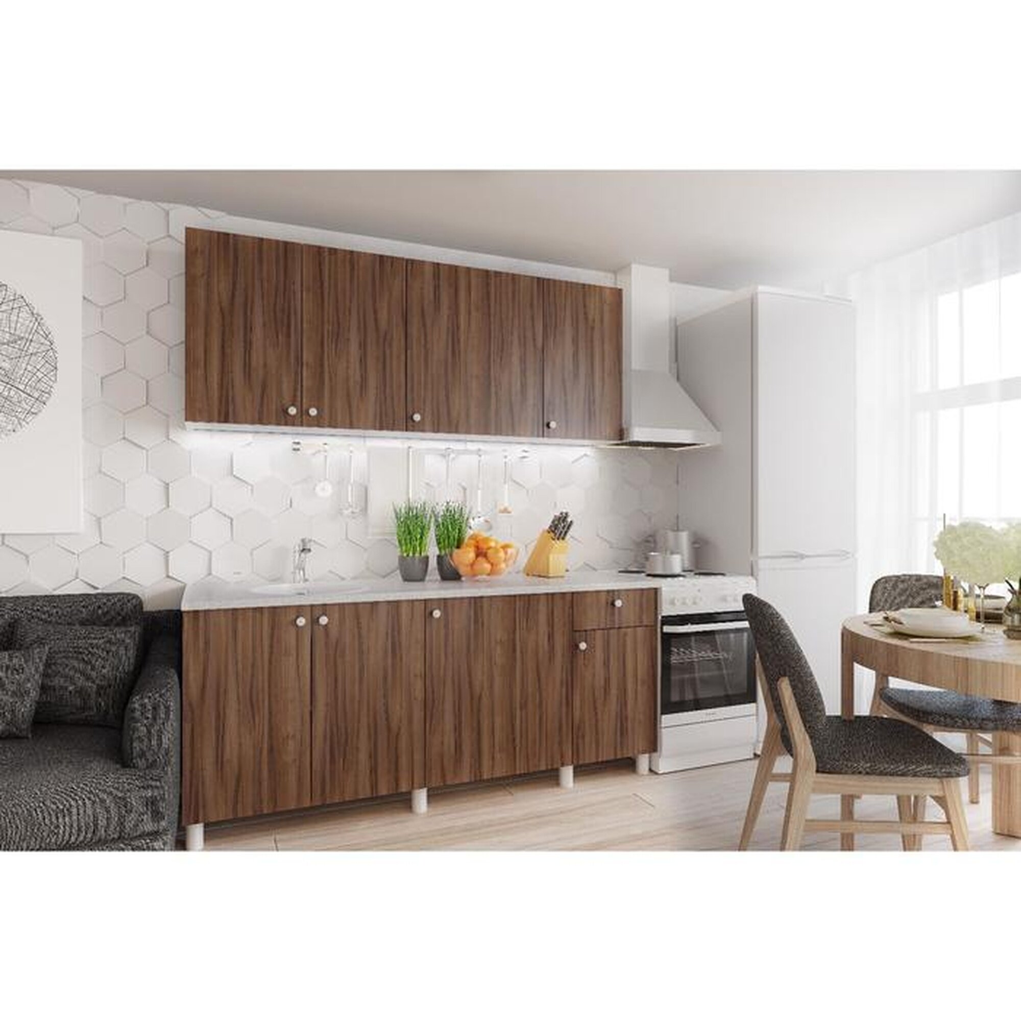 Кухонный гарнитур Сима-ленд "Поинт", современный стиль, 180 см, ЛДСП