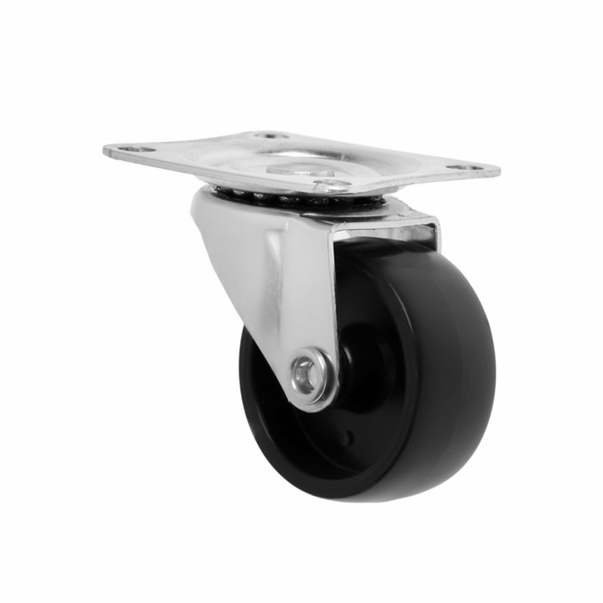 Колесо мебельное Тундра, металл/пластик, с площадкой, диаметр 30 мм