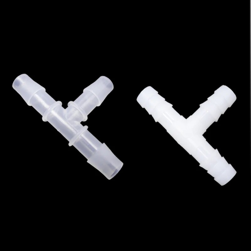 5 шт. Пластиковые тройники T-образные фитинги для аквариума и сада 2.4mm