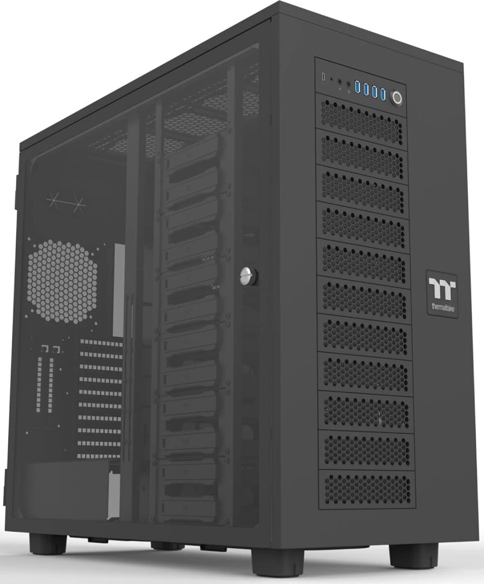 Корпус Thermaltake AX700 Glass черный без БП XL-ATX 18x120mm 18x140mm 2x200mm 4xUSB3.0 audio bott PSU