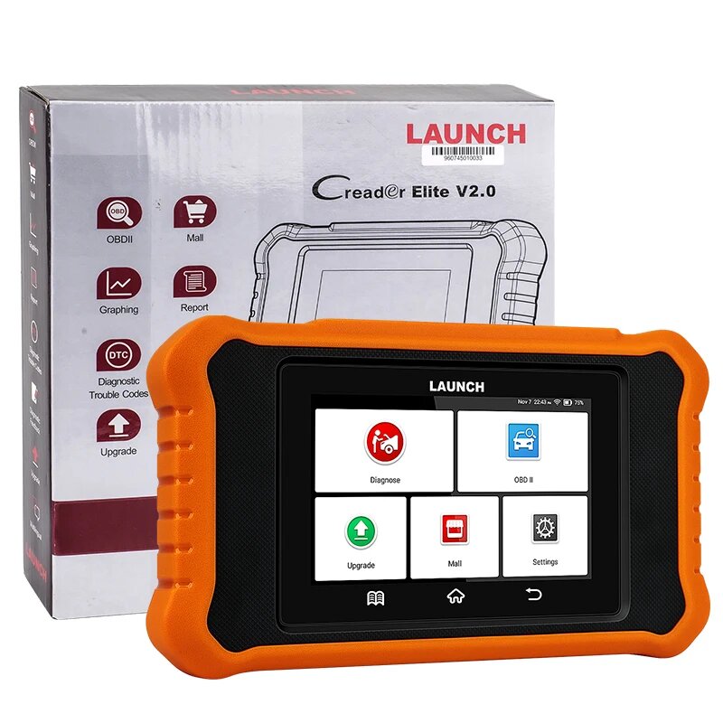LAUNCH X431 Creader Elite 2,0 OBD2 сканер полных систем диагностический инструмент автоматическое сканирование активное сканирование бесплатное обновление для серии Benz