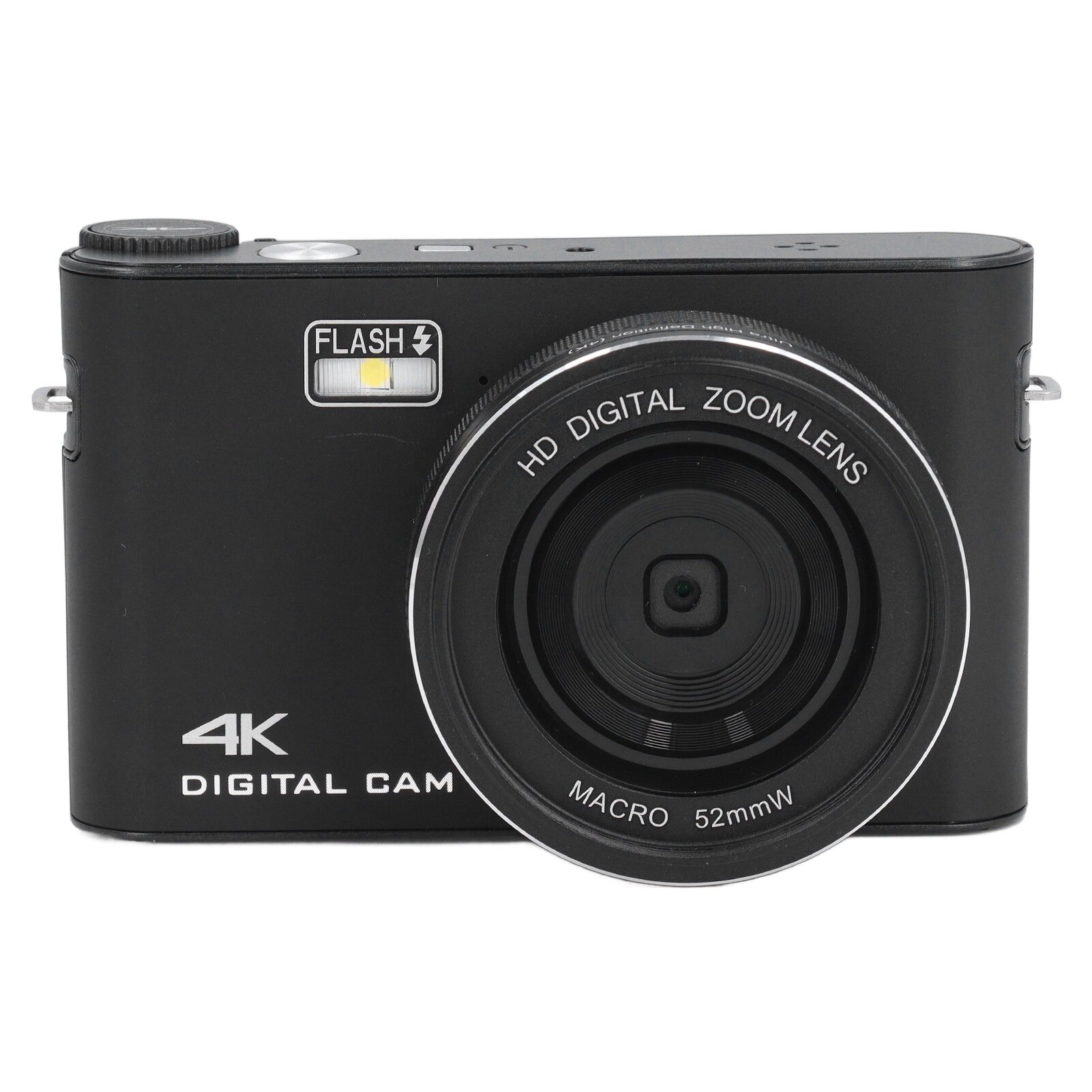 Цифровая камера 64MP с 3-дюймовым сенсорным экраном, автофокусом и 18x цифровым зумом, 4K для стриминга и влогов, черная