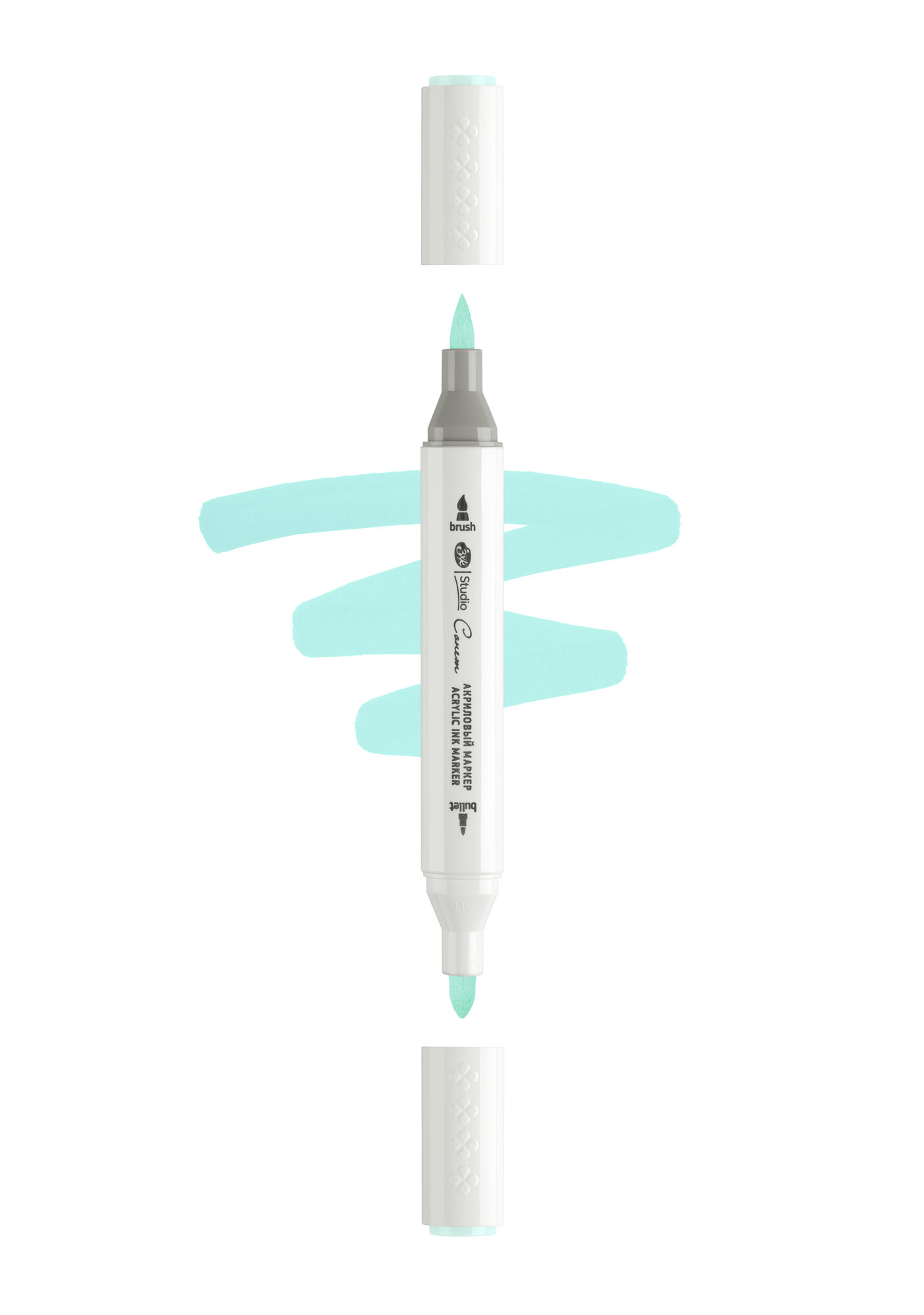 Маркер акриловый сонет на водной основе два пера №B802 водный кисть/пуля