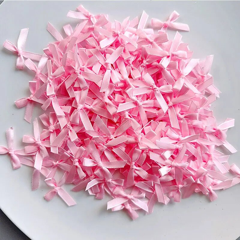 Полуфабрикаты для рукоделия GZULA: 80 шт, бантики для обуви Розовый, 3-pink