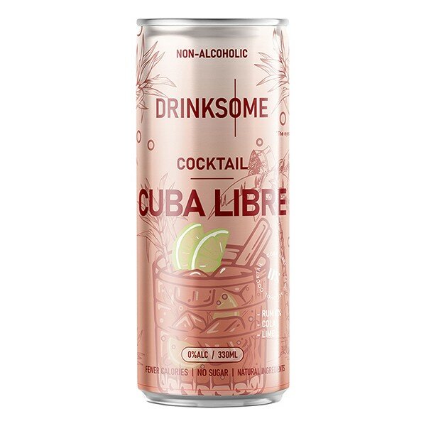 Напиток безалкогольный «Куба Либре», жесть; белая, 330 мл, светло коричневый (Drinksome)