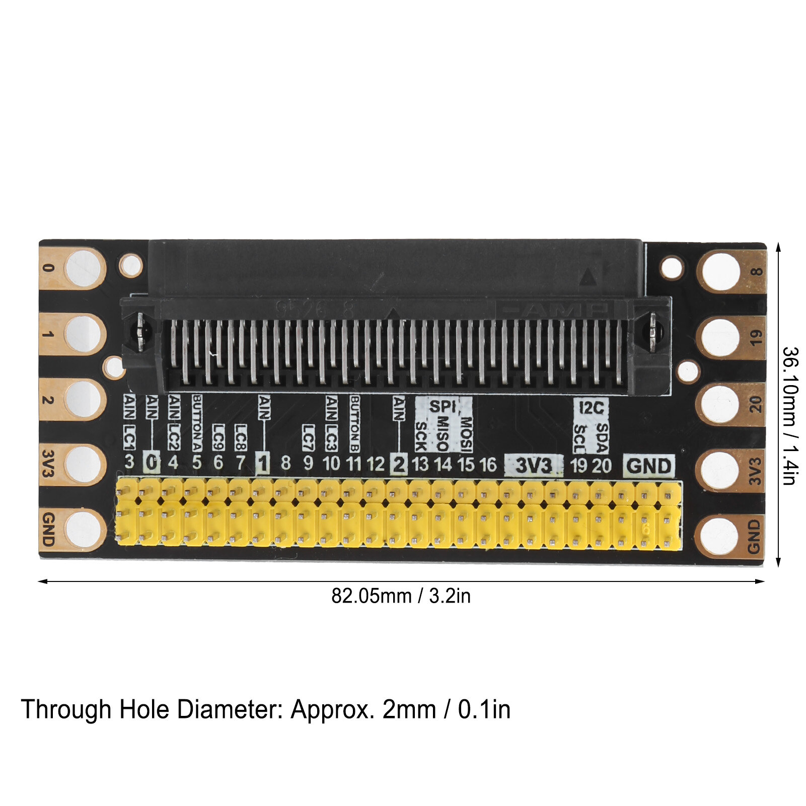 Коммутационная плата для интерфейса разъема Micro: bit Edge, внешняя плата расширения, модуль печатной платы