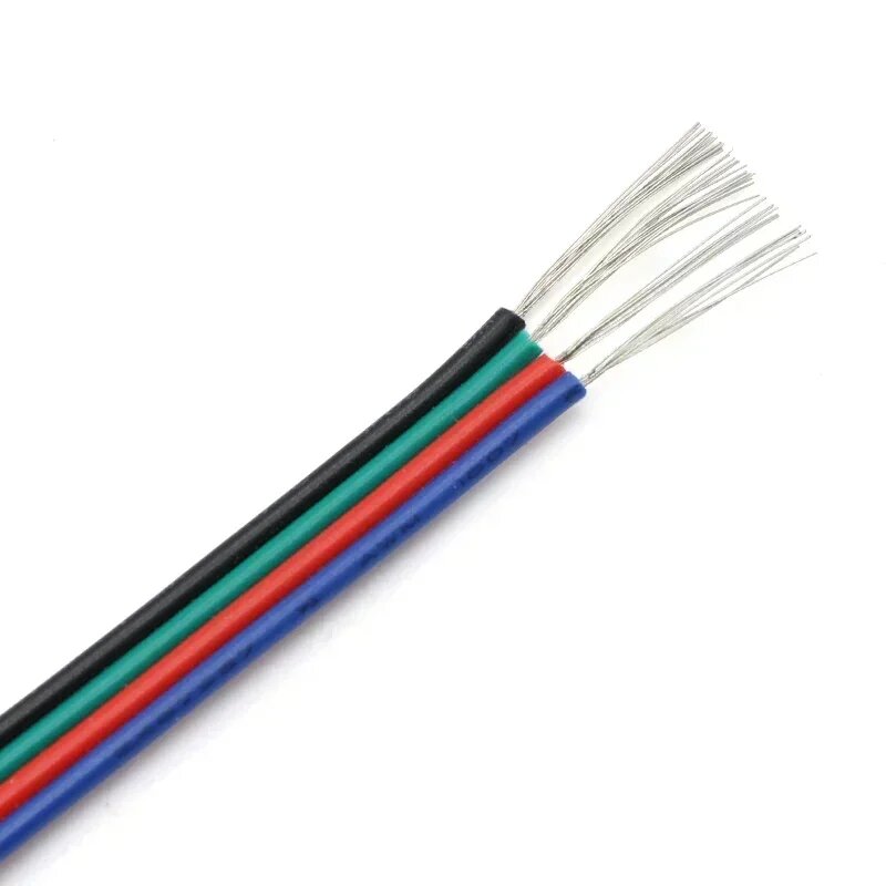 Кабель-удлинитель для светодиодных лент 22/20/18AWG 20AWG, 4pin, 10 meters