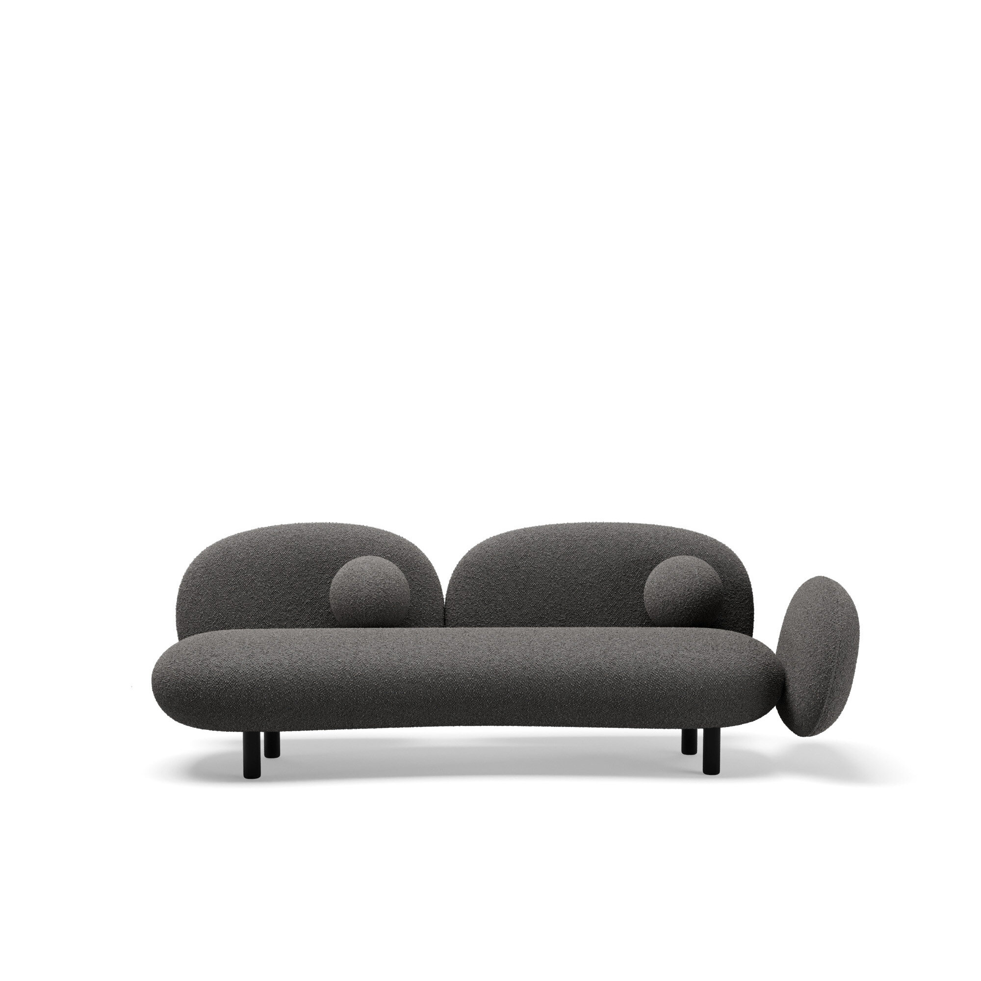 Диван Stone, букле, тёмно-серый