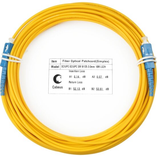Патч-корд во Cabeus FOP(s)-9-SC-SC-15m simplex SC-SC 9/125 sm LSZH 15м