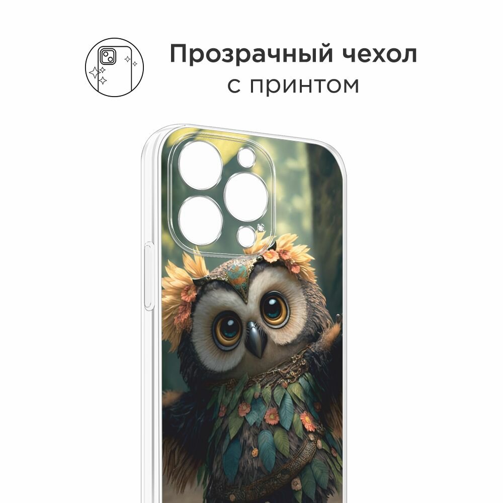 Чехол на Apple iPhone 6 / Айфон 6 с принтом "Тропическая сова" — фото 1