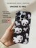 Чехол на Apple iPhone 15 Pro / Айфон 15 Про с принтом "Море панд"
