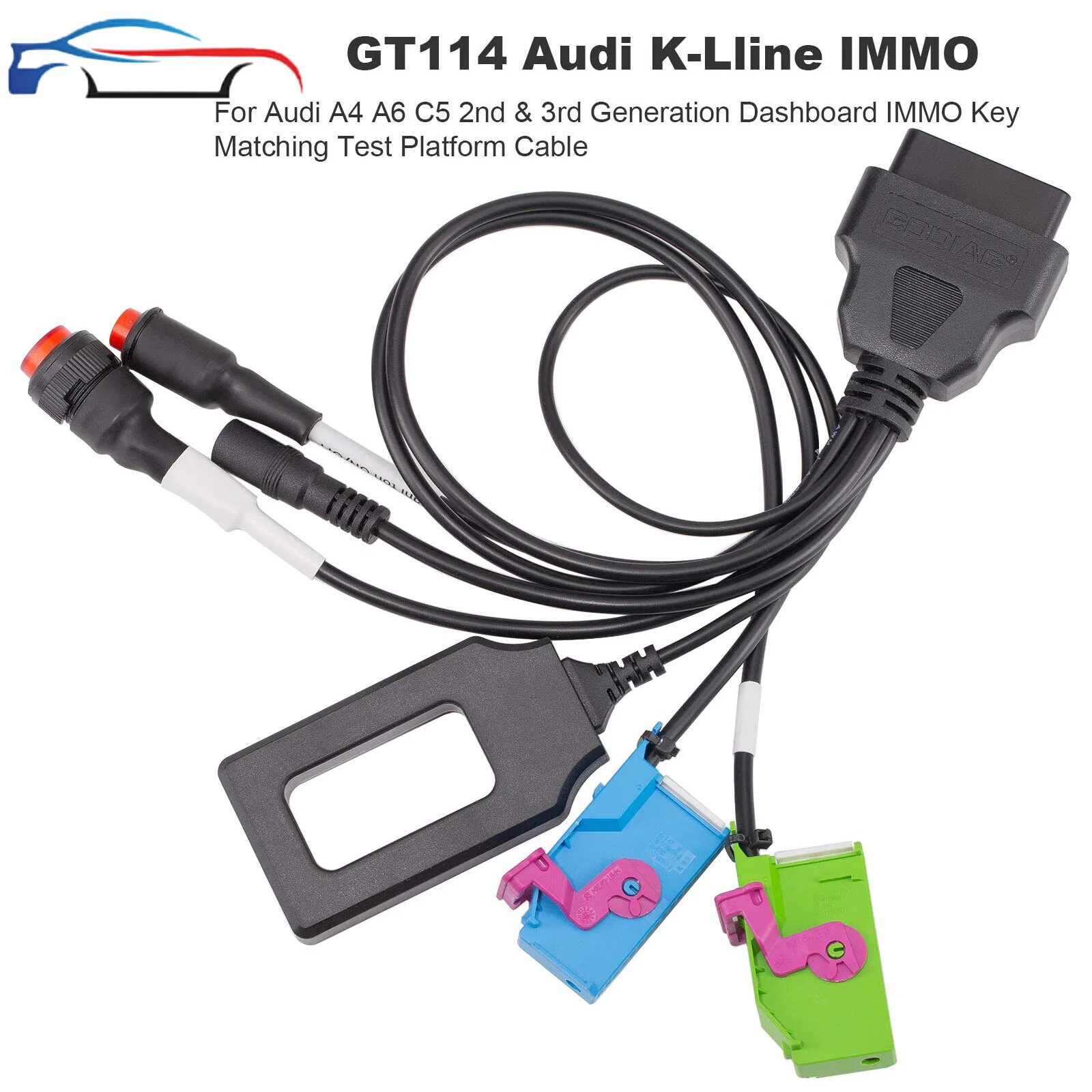 GODIAG GT114 для Audi K-Lline IMMO A4 A6 C5 C4 приборная панель 2-го/3-го поколения IMMO, соответствующий ключу, кабель тестовой платформы, GT114