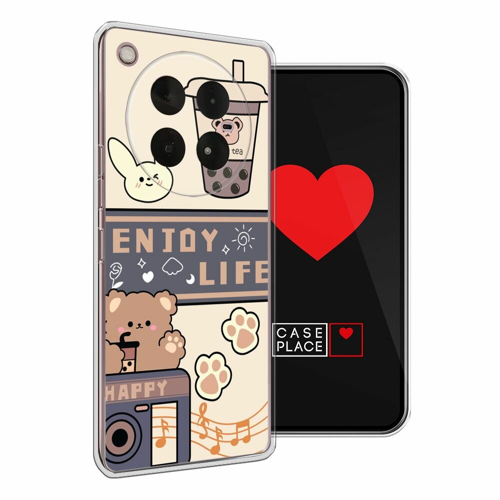 Чехол на Infinix Zero 40 4G / Инфиникс Зеро 40 4G с принтом "Enjoy life 1" — фото 1