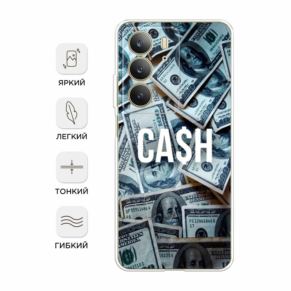 Силиконовый чехол на Realme C75 4G / Реалми C75 4G с принтом "Cash" — фото 1