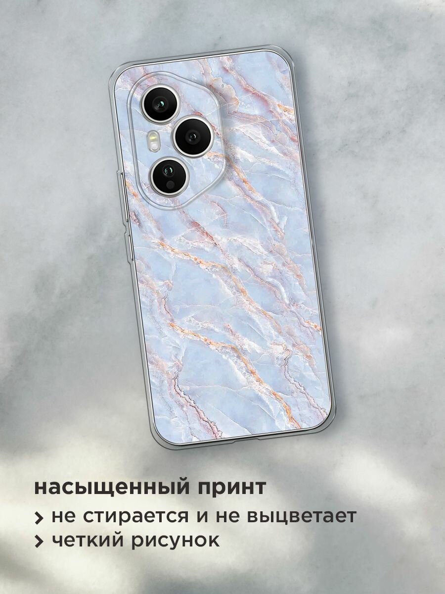 Чехол на Honor 400 Pro / Хонор 400 Про с принтом "Сиреневый мрамор" — фото 1