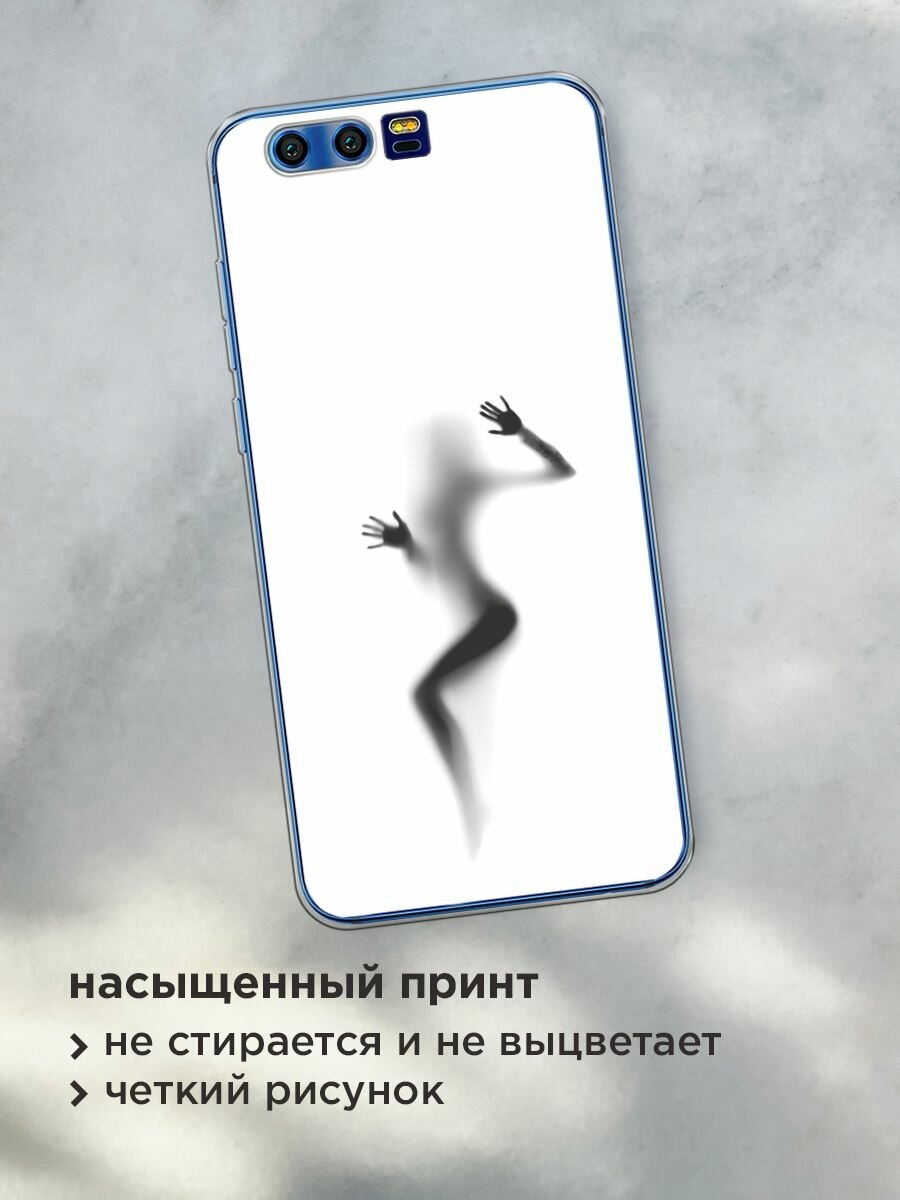 Силиконовый чехол на Honor 9 / Хонор 9 с принтом "Девушка в душе" — фото 1