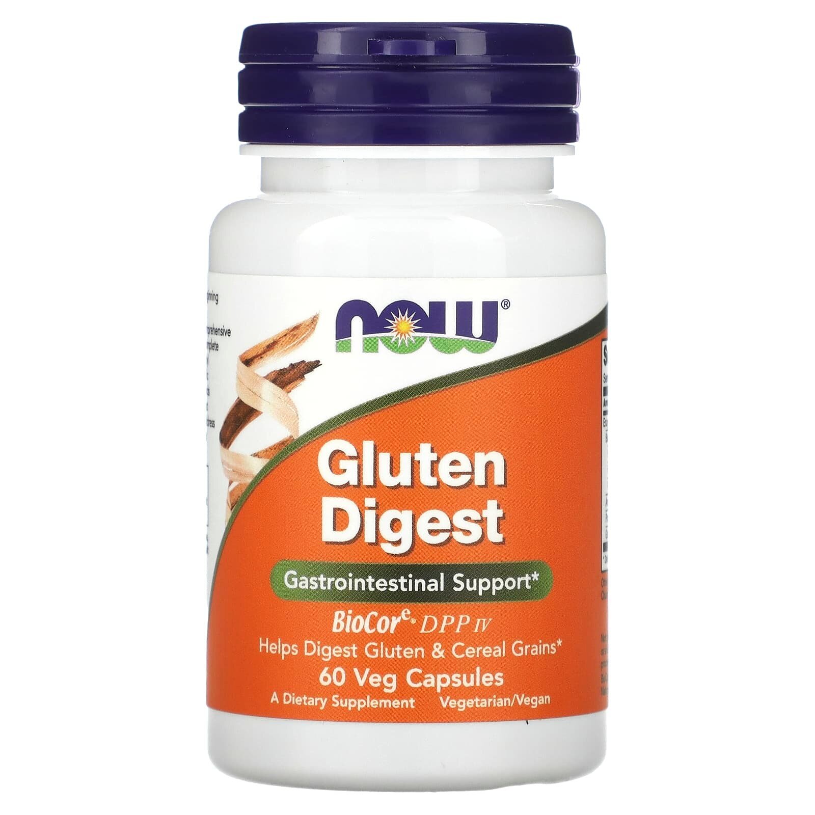 Биологически активная добавка NOW Foods Gluten Digest, 60 капсул