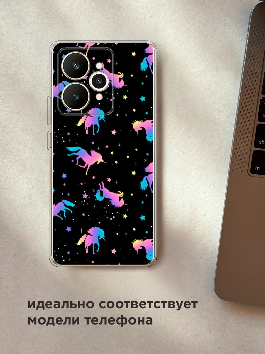 Чехол на Realme 15 / Реалми 15 с принтом "Единороги градиент" — фото 1