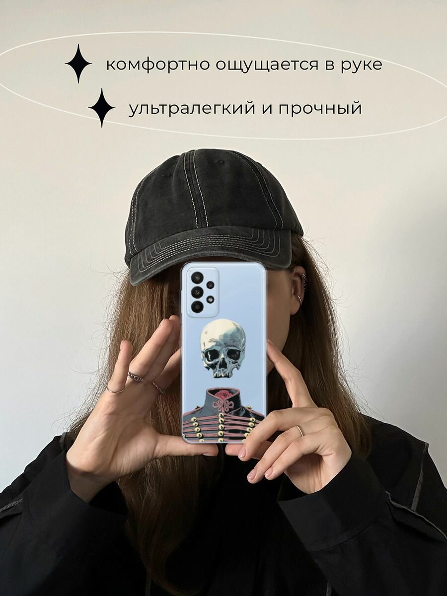 Чехол на Samsung Galaxy A23 / Самсунг Галакси А23 с принтом "Гусар", прозрачный — фото 1