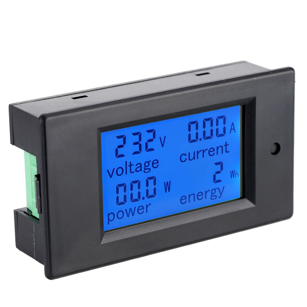 AC80-260V 20A Цифровой ЖК-дисплей Текущее напряжение Активная мощность Тестер обнаружения энергии Многофункциональный измеритель Амперметр Вольтметр