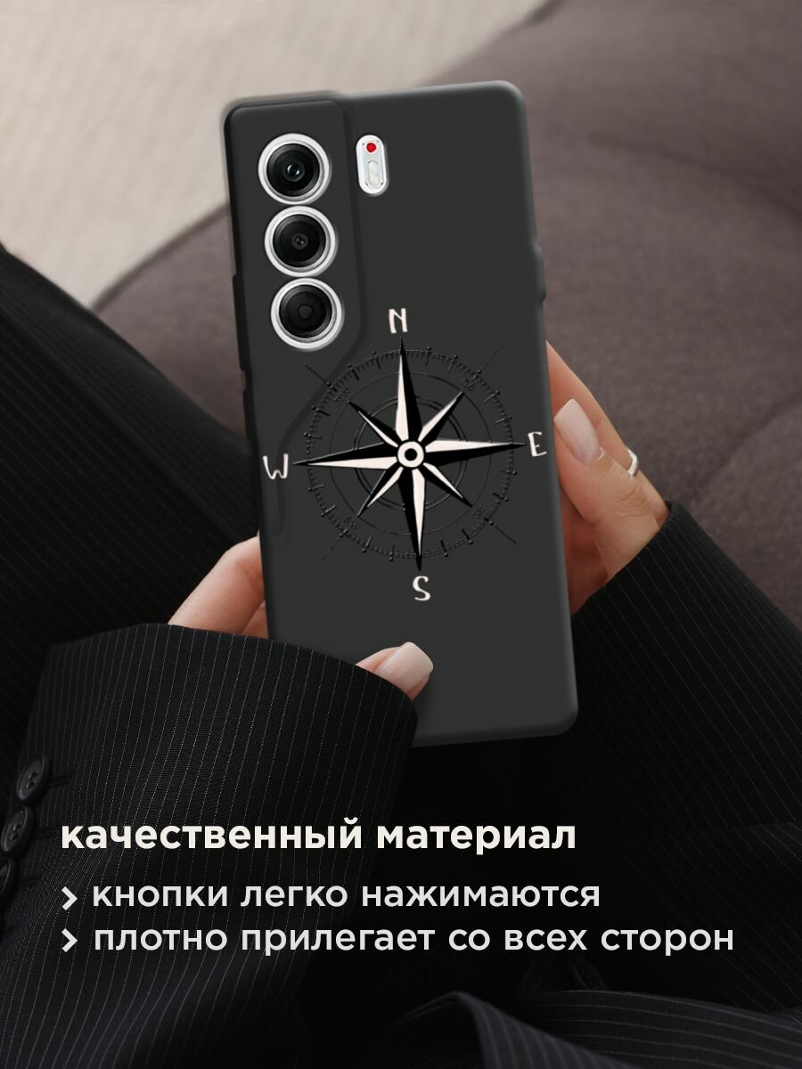 Чехол на Tecno Camon 40 Pro 4G / Текно Камон 40 Про с принтом "Компас" — фото 1