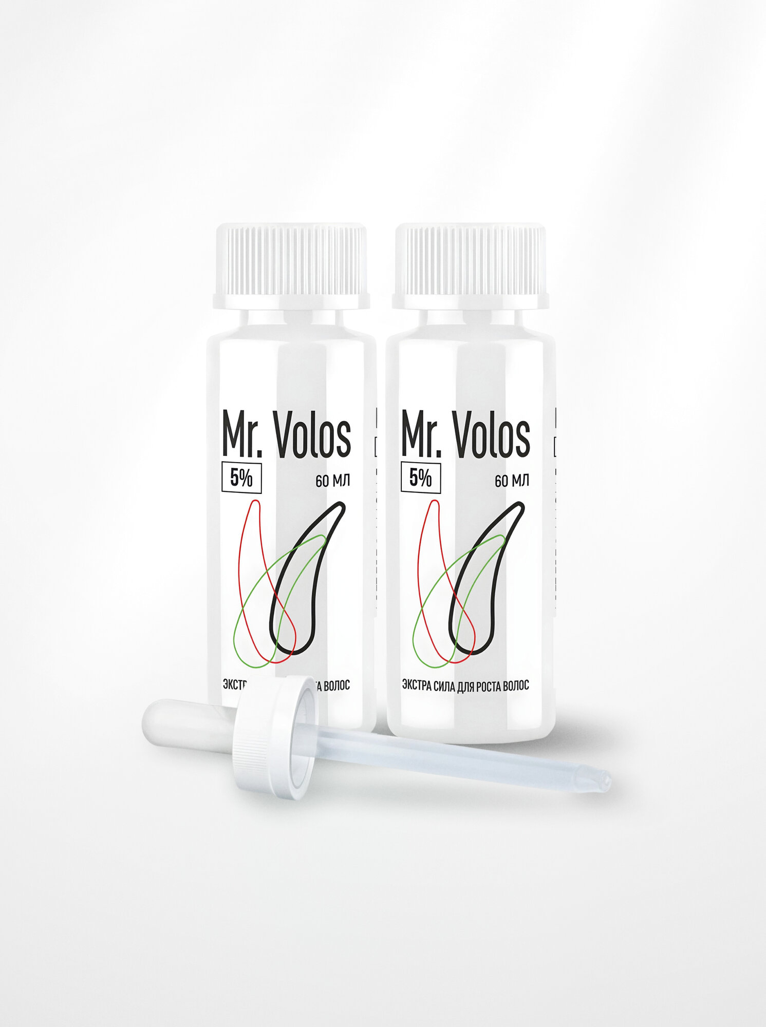 Лосьон для роста волос и бороды Mr. Volos 5% 2 флакона