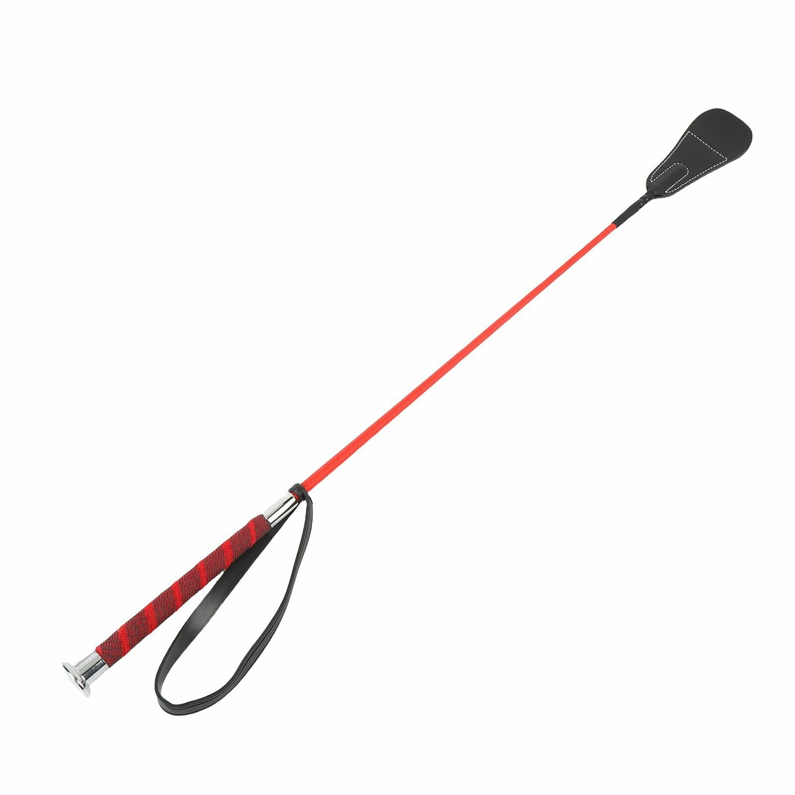 Хлыст для выездки лошадей, конный инвентарь 68 см с резиновым ремешком на запястье, цвет пальмовый красный