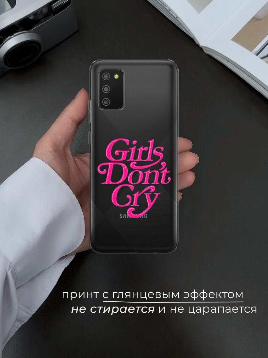 Чехол на Samsung Galaxy A02s / Самсунг Галакси A02s с принтом "Девочка не плачь" — фото 1