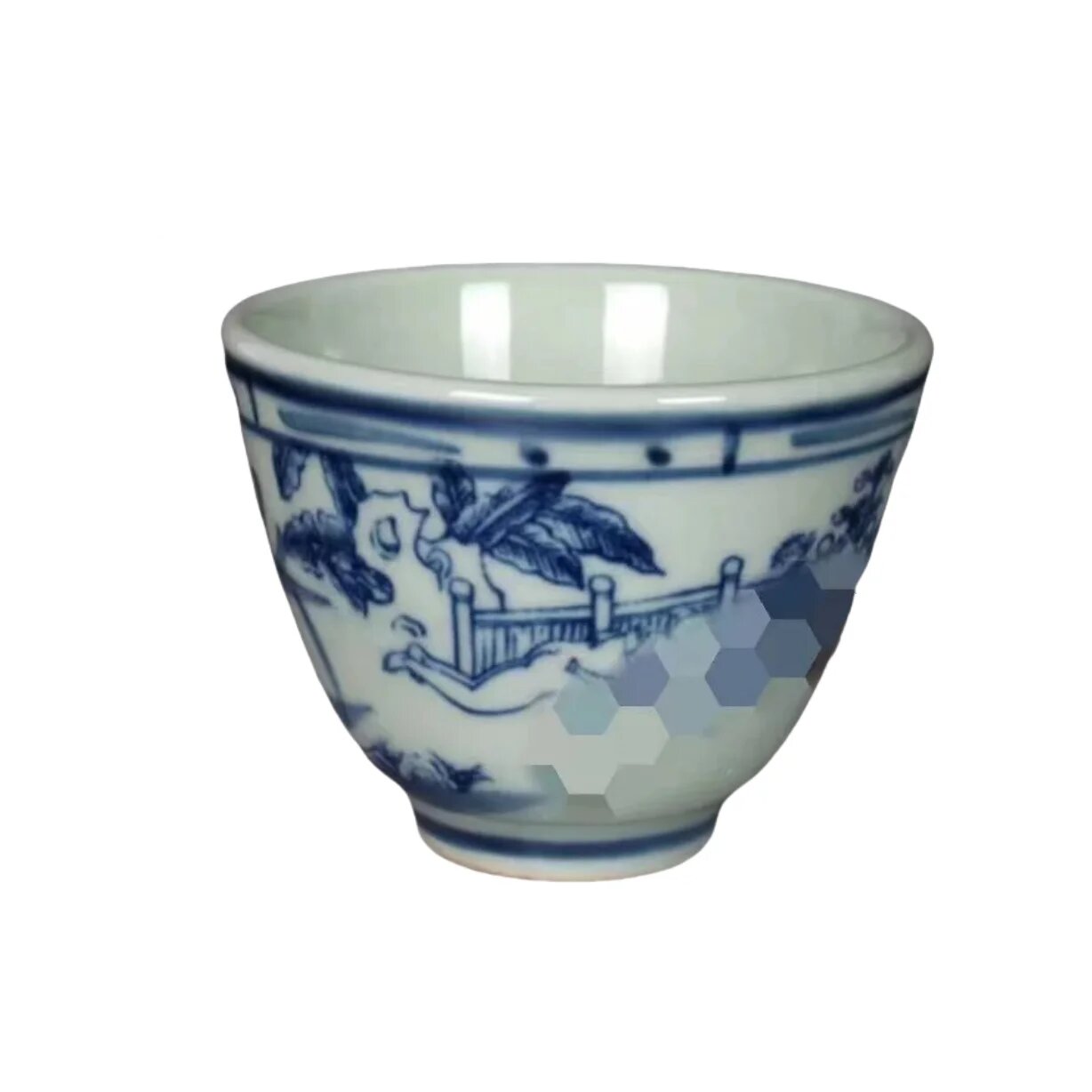 Фарфоровые чашки с изображением династии Цин, антикварная женщина и мужчина, красивый чайный сервиз, синий и белый чайный посуда, чайная чаша для чайной церемонии