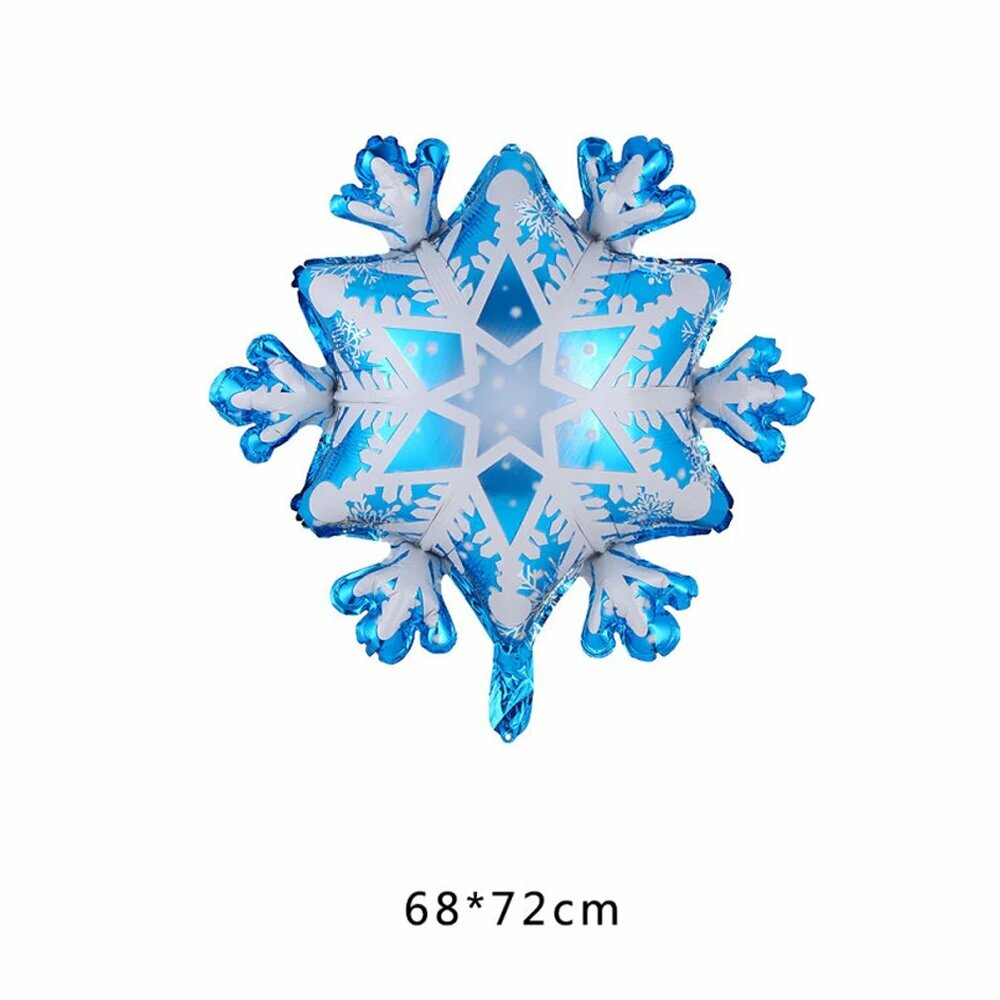 Снежинка фольгированный шар Partigos коричневый синий прозрачный 1PCS G