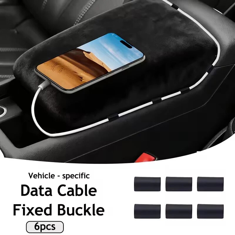 6 шт. самоклеящийся автомобильный зажим для проводов, универсальный аккуратный органайзер для USB-кабеля для зарядного устройства для телефона на приборной панели, авто аксессуары для интерьера