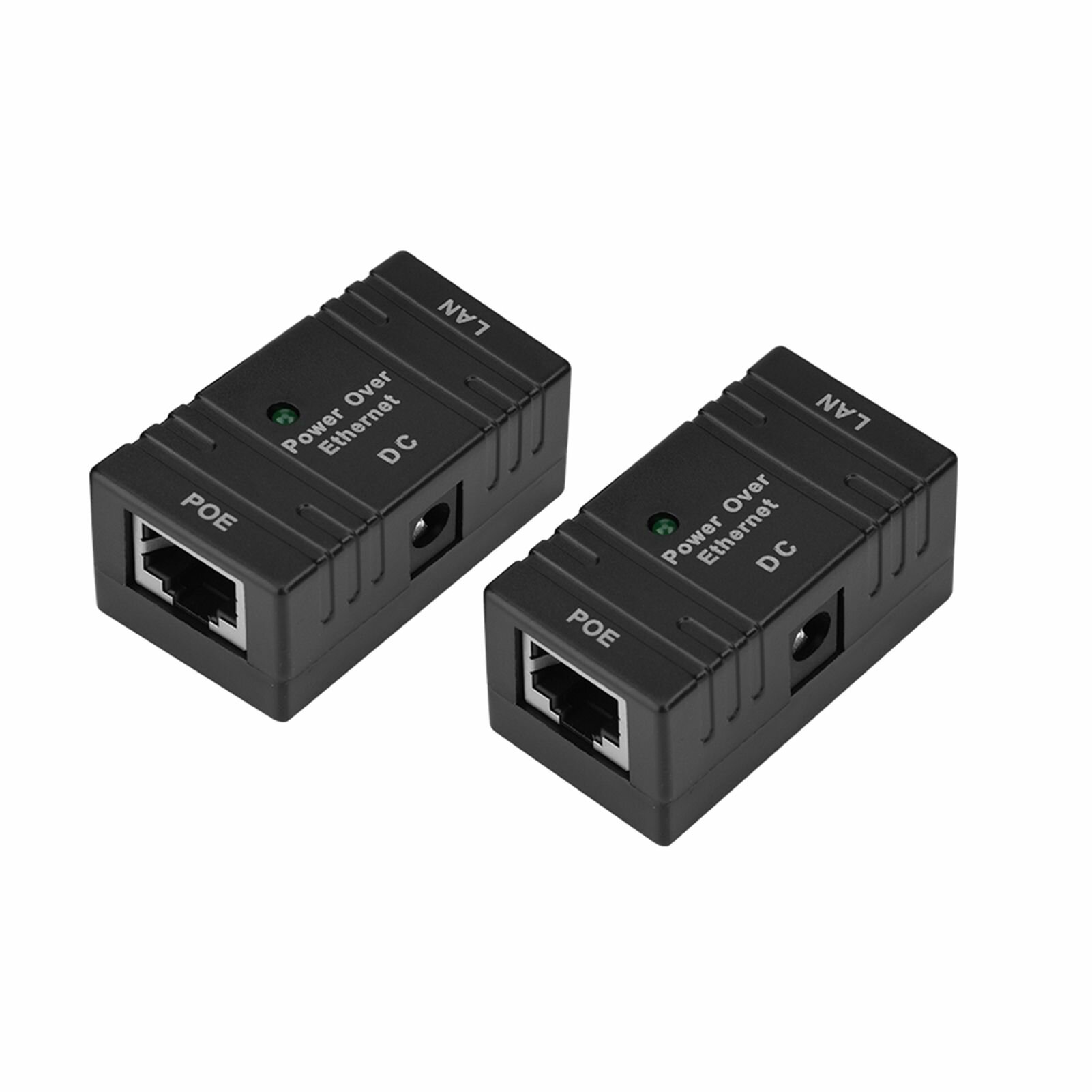 2 шт. Модуль питания POE RJ45 POE Injector для сетевого оборудования и систем видеонаблюдения, DC 5-48В, 2000мА, светодиодный индикатор, RJ45 Ethernet адаптер для монтажа на стену