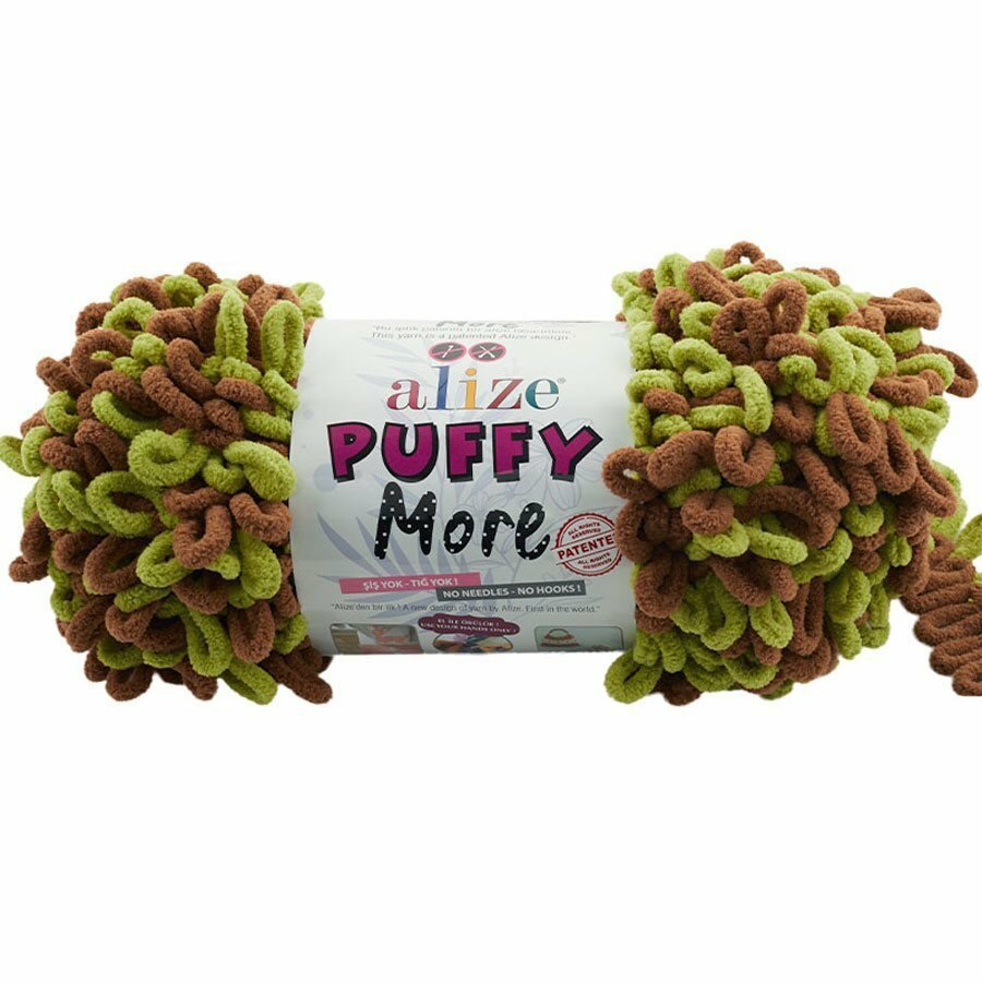 Пряжа Alize PUFFY MORE 6545 принт (2 мотка)