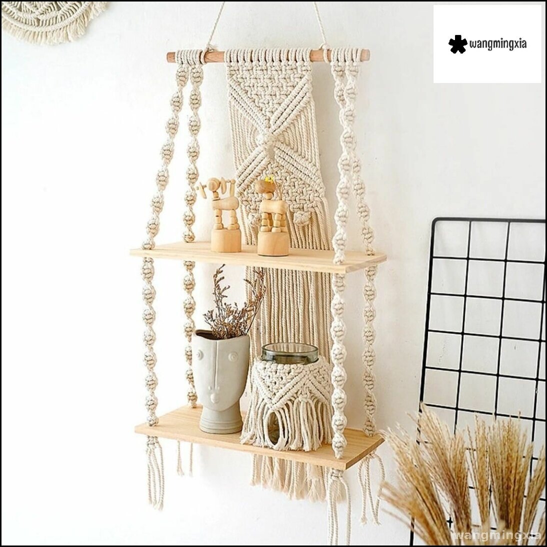 Эксклюзивная настенная подвеска с кисточкой ручной работы для богемного стиля