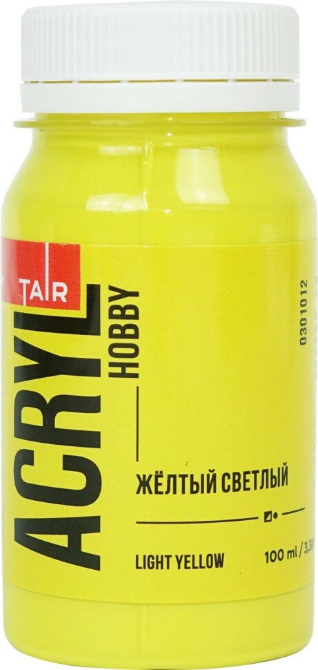 Акрил Желтый светлый Акрил-Хобби 100мл, артикул 301012