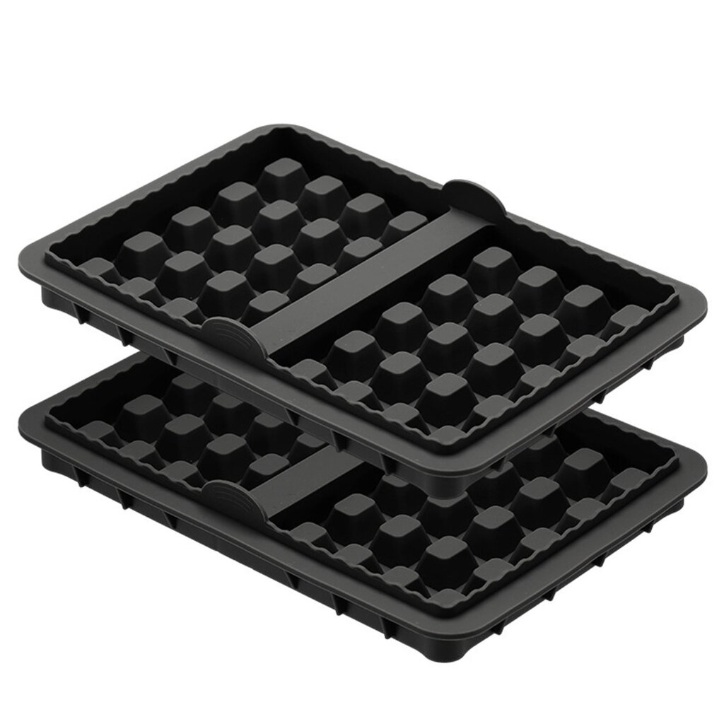 Набор из 2 силиконовых форм для вафель с ручкой