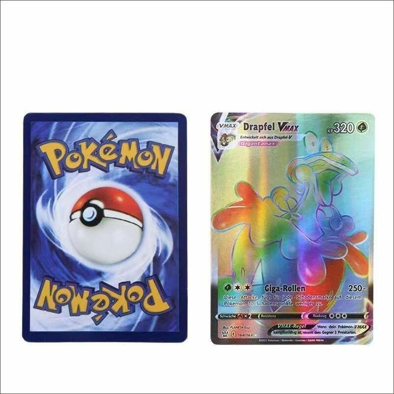 100 шт, карты покемонов Пикачу, коллекция Pokemon Vmax, команда тегов GX Mega Vstar, английская версия