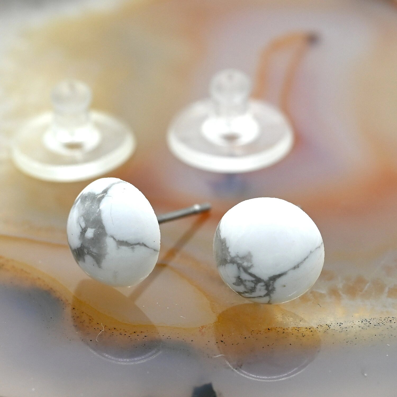 Серьги, кахолонг