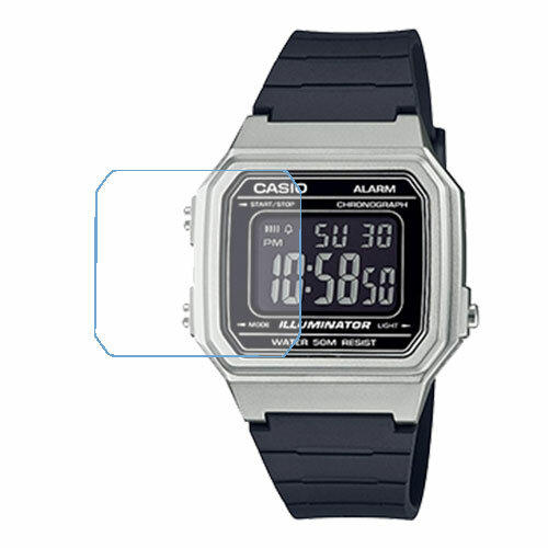 Скрин Мобайл защитный экран для часов Casio W-217HM-7BVEF из нано стекло 9H