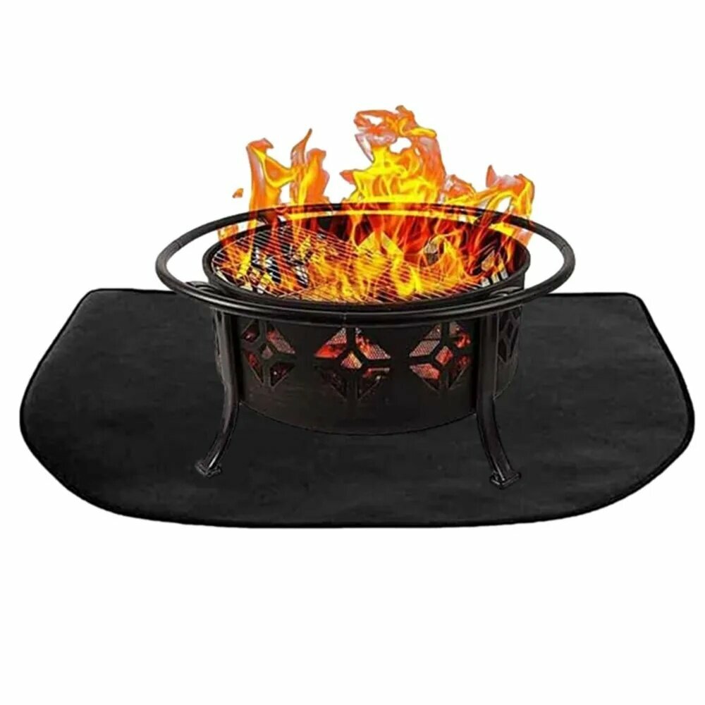 Огнеупорный огнестойкий устойчивый к высоким температурам коврик для камина двухслойная Стекловолоконная защита пола деревянного