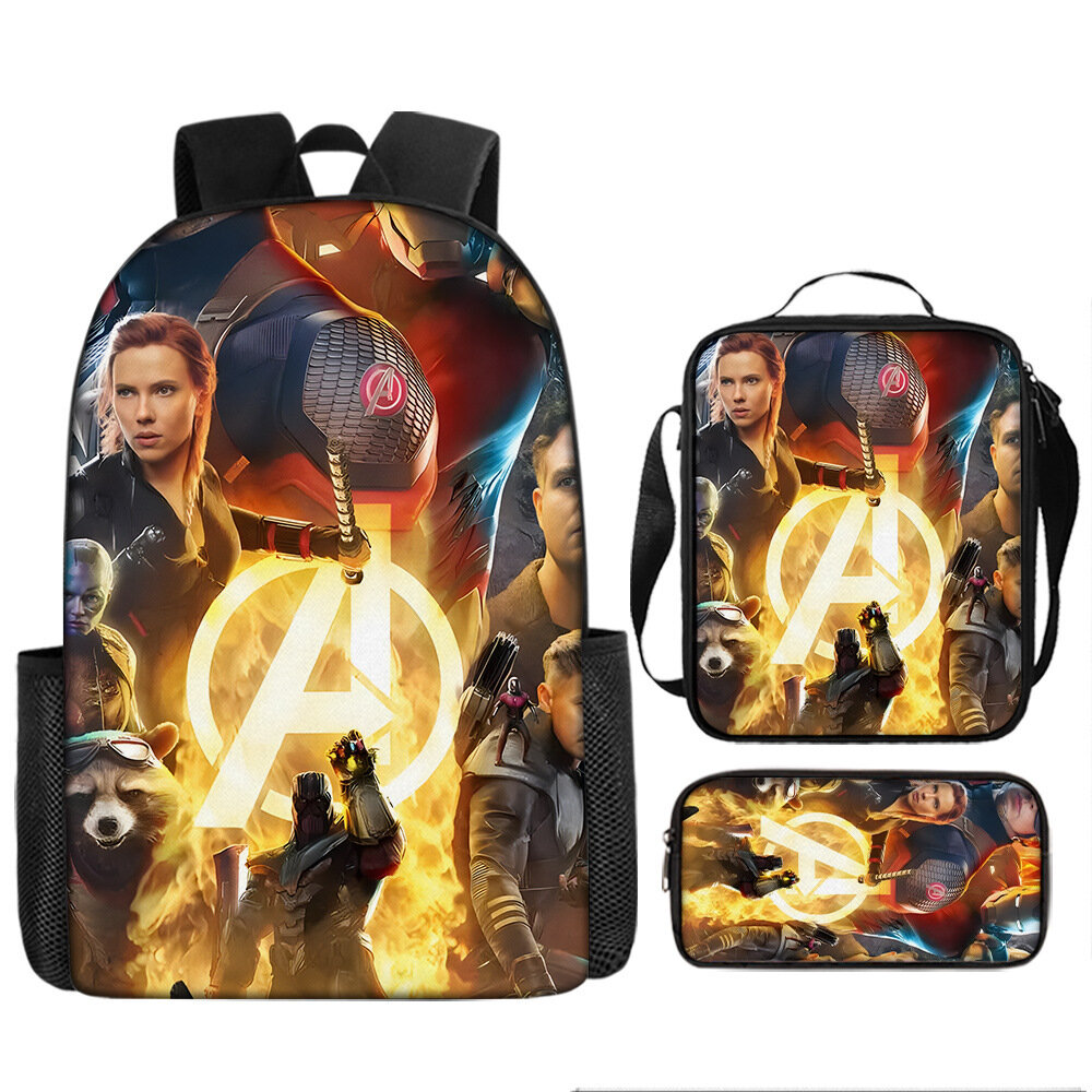 Трансграничный бестселлер: рюкзак «Мстители», набор школьных сумок из трех предметов для учащихся начальной и средней школы, рюкзак с цифровой 3D-раскраской