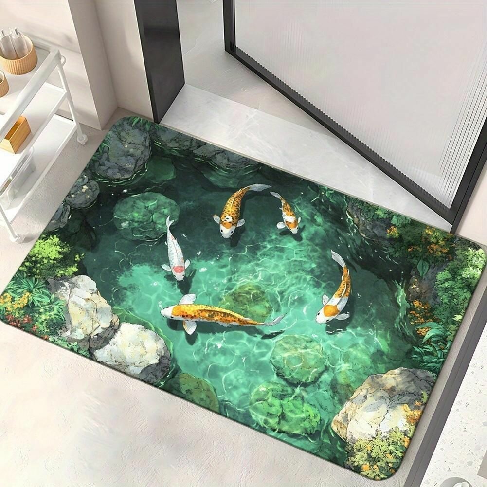 3D визуальные нескользящие коврики для пола, коврики для дверей ванной комнаты