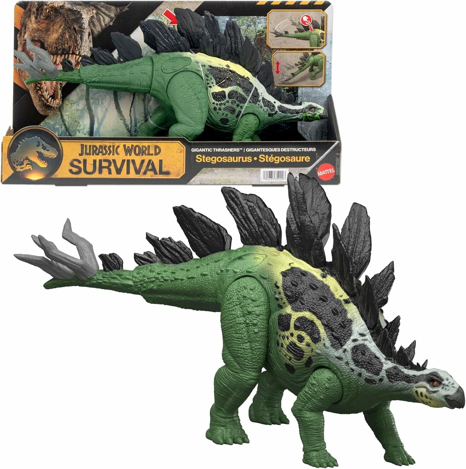 Фигурка Динозавра Mattel Jurassic World SURVIVAL - Фигурка динозавра Стегозавра - Мир Юрского периода JKL85