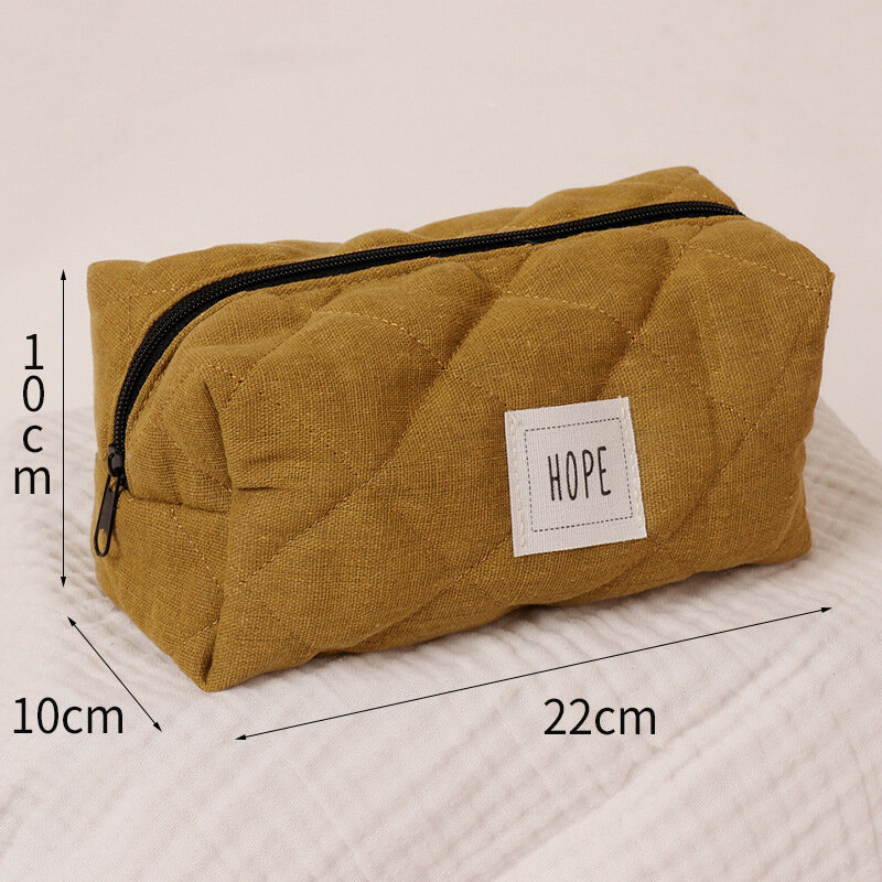 Стеганый хлопок в наличии Хлопковая Сумка-тоут для покупок Ручная косметичка Дорожная сумка для хранения Корзина для