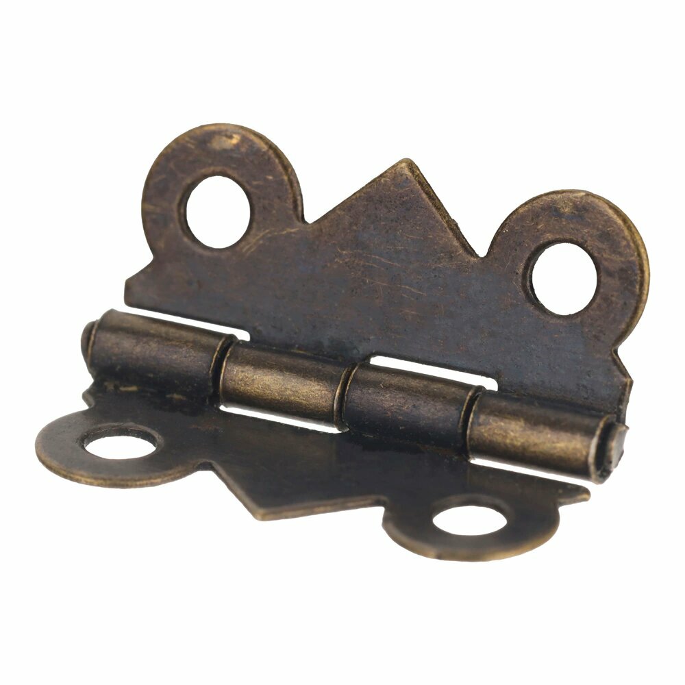 Петля карточная фигурная, 15 х 20 мм, цвет бронза, упаковка 2 шт