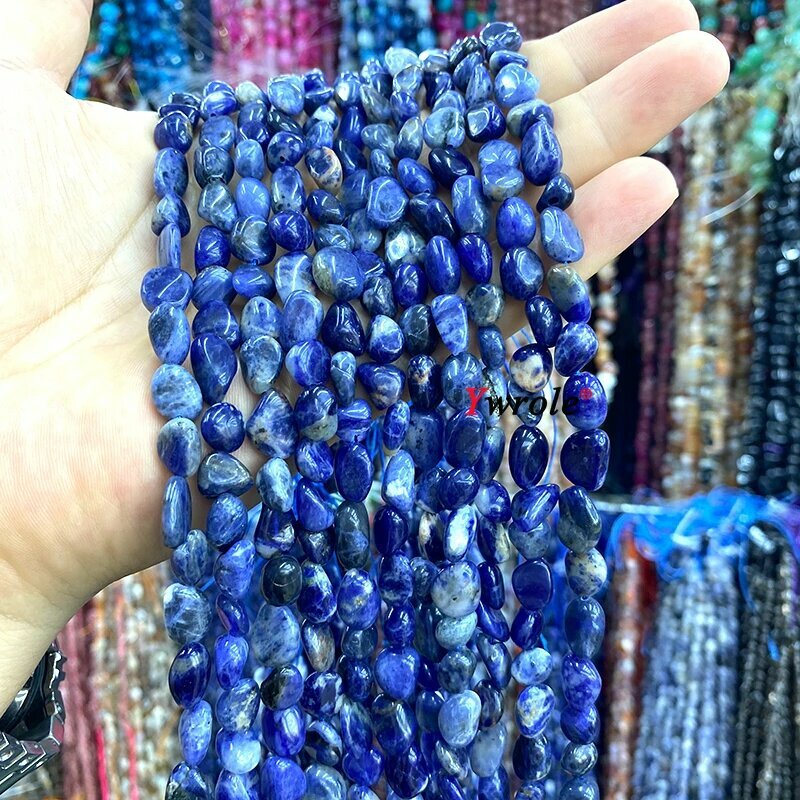 YWROLE Кремовый цитрин бусины 8x10 мм Фиолетовый, dark sodalite